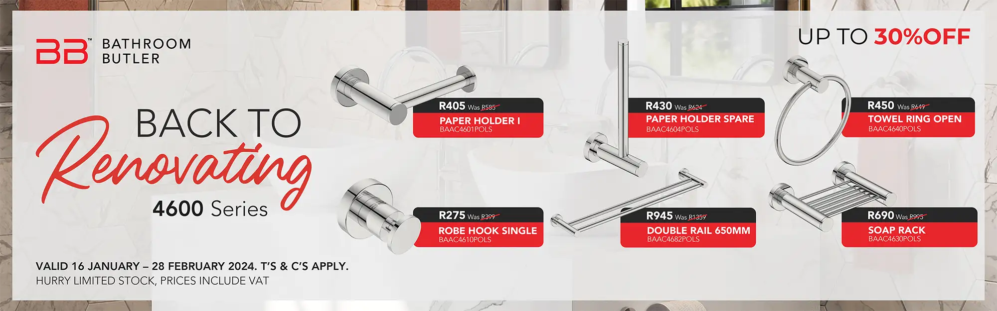 Latest Bathroom Butler Promotions - Bathroom Butler SA